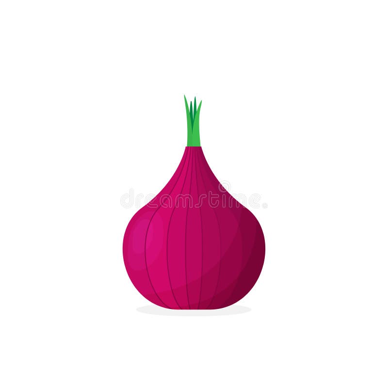 Onion Flat Design Vector Icon Stock Vector - Illustration of harvest ...
