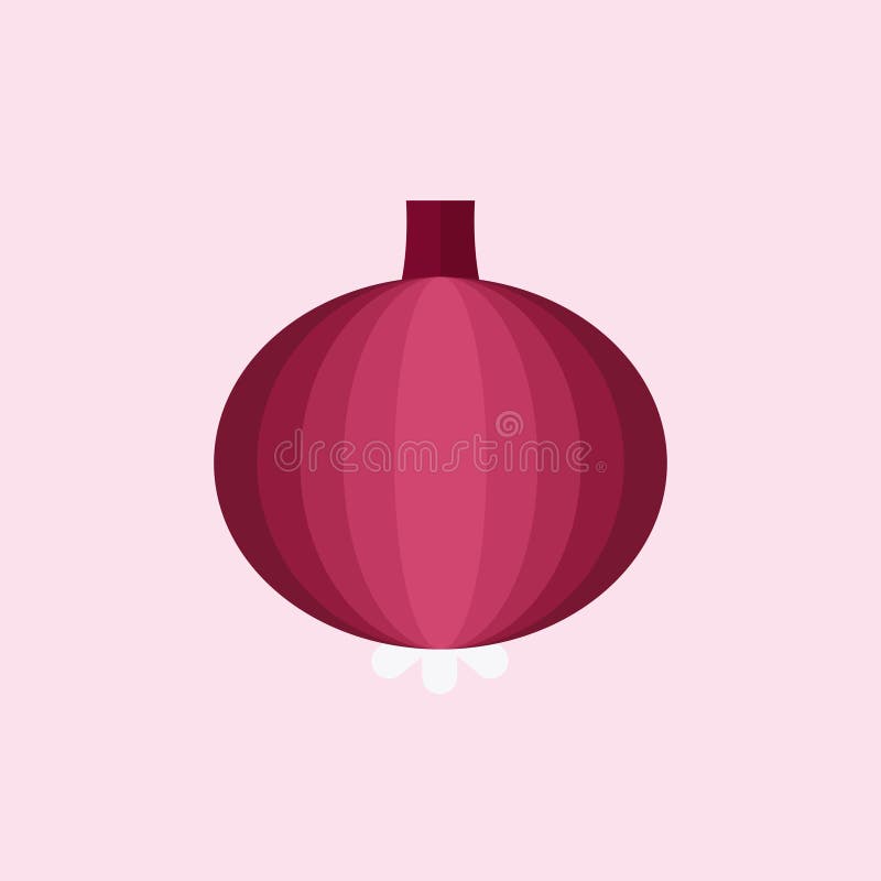 Onion Flat Design Vector Illustration Stock Vector - Illustration of ...