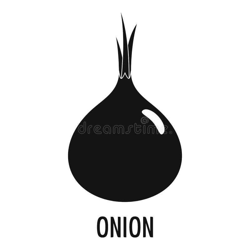Onion icon, simple style. stock vector. Illustration of black - 106115173