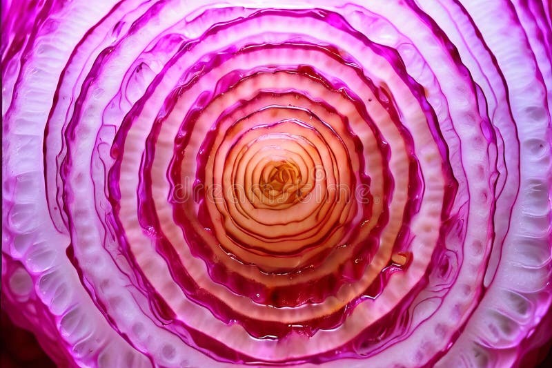 Onion Layers Concentric Rings of Translucent Onion Layers Stock ...