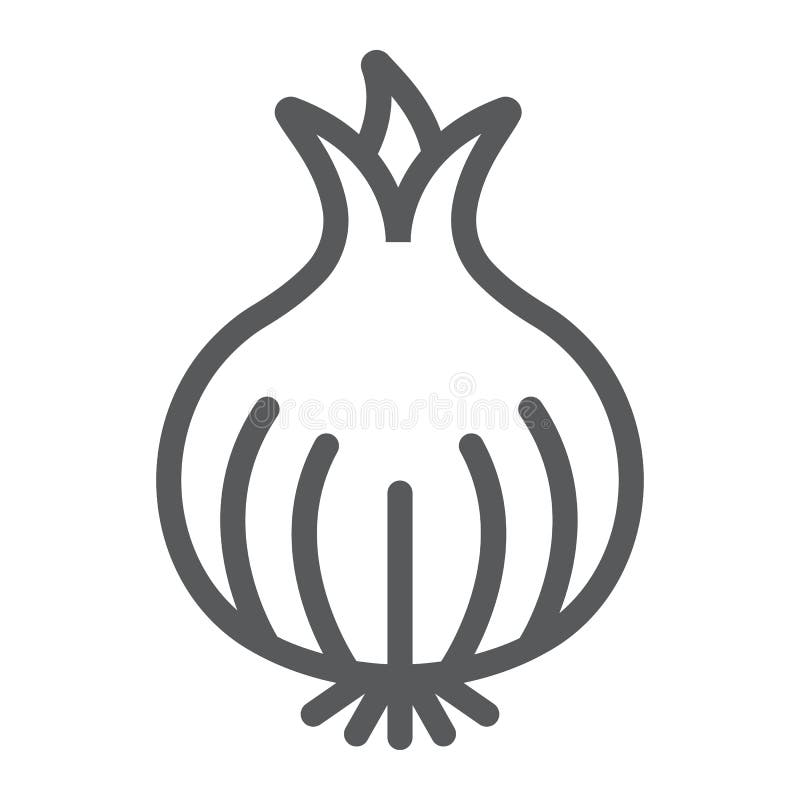 Onion line art stock vector. Illustration of food, cook - 388960