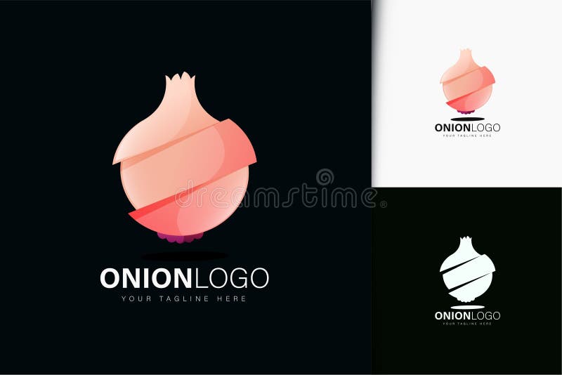 Onion Logo Design with Gradient Stock Vector - Illustration of healthy ...