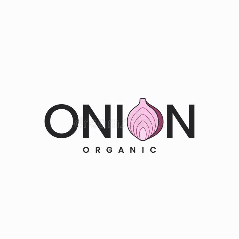 Onion Logo with Onion Letter on White Background Stock Illustration ...