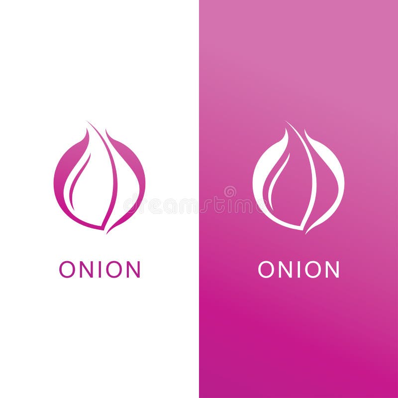 Onion Logo Vector , Red Onion Icon . Illustration Simple Onion Symbol ...