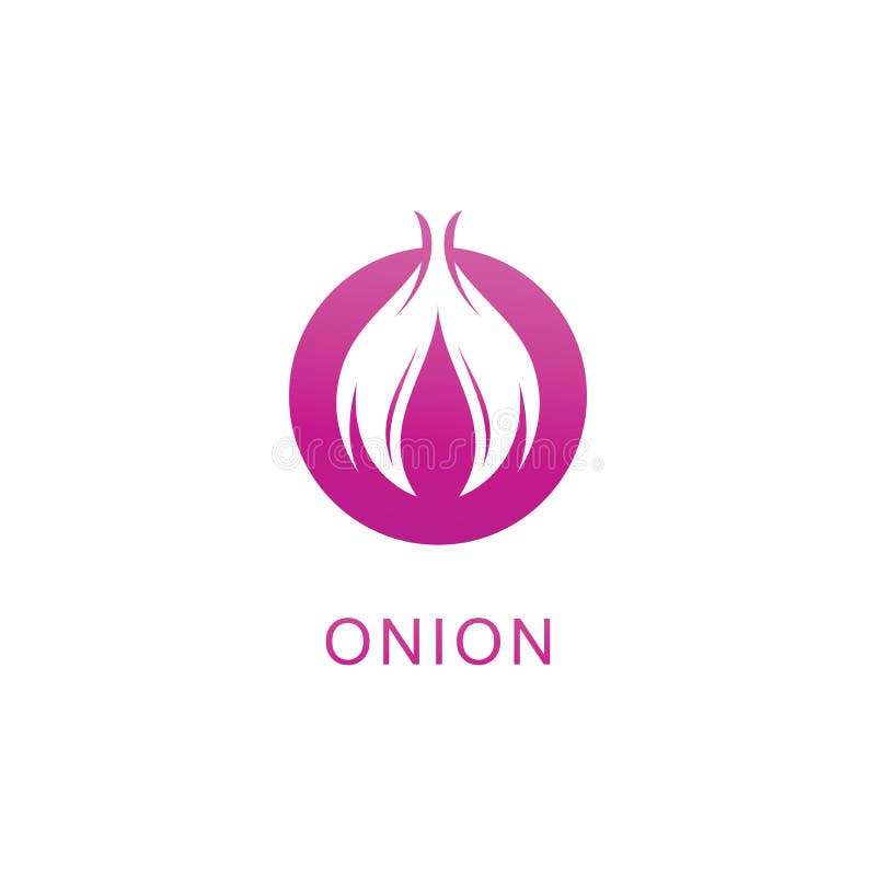 Onion Logo Vector , Red Onion Icon . Illustration Simple Onion Symbol ...