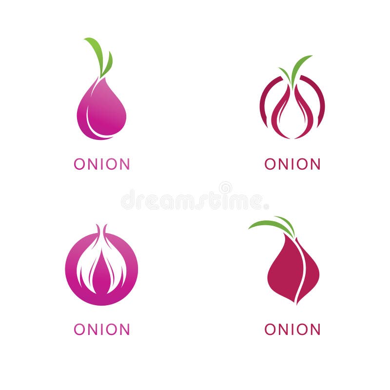 Onion Logo Vector , Red Onion Icon . Illustration Simple Onion Symbol ...