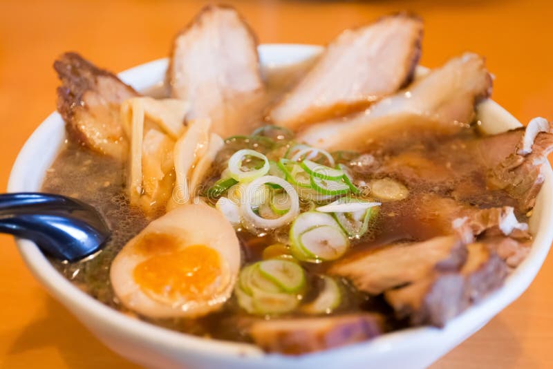 Onion on noodle ramen stock image. Image of meal, asia - 40849459