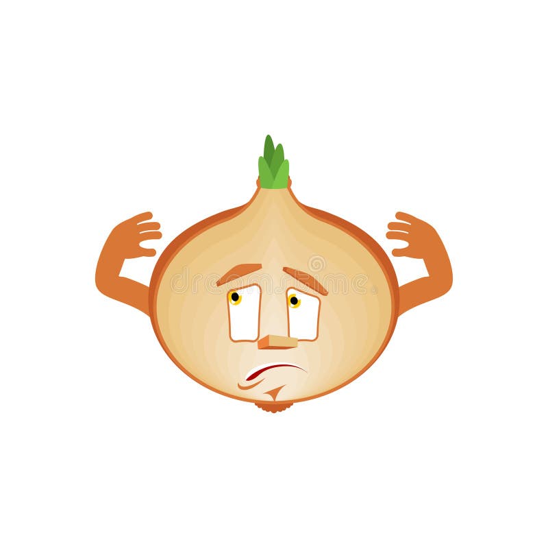 Onion Oops. Bulb Onion Emoji Stock Illustration - Illustration of ...