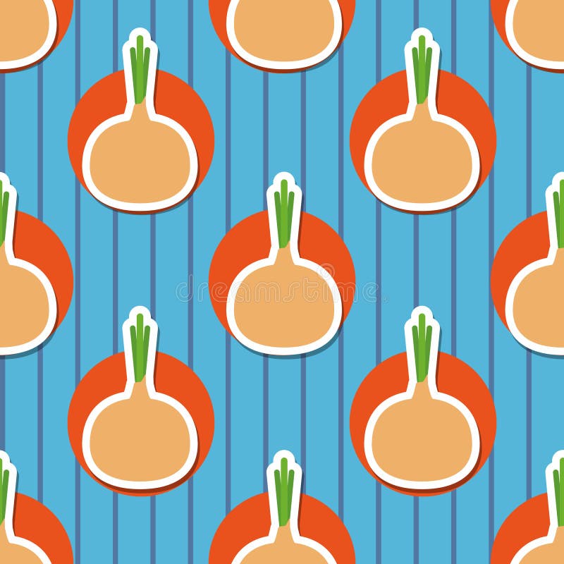 Onion Pattern. Seamless Texture Stock Vector - Illustration of nature ...
