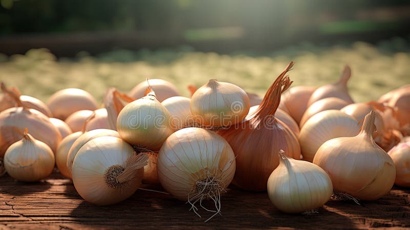 Onion Patterns with Leuketer, Photorealistic Scenes Stock Illustration ...