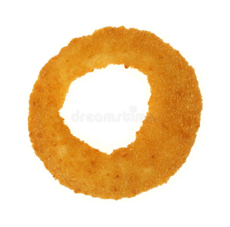 Onion Ring Single on White stock image. Image of satisfying - 29465869