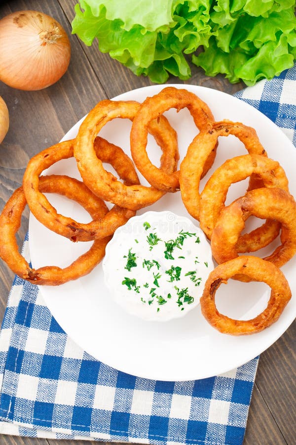 Onion rings stock image. Image of serve, sauce, delicious - 37578731
