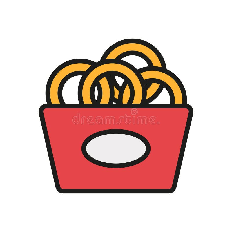 Onion Rings Food Beverage Icon Vector Basic Design Simple and Modern Stock Illustration ...