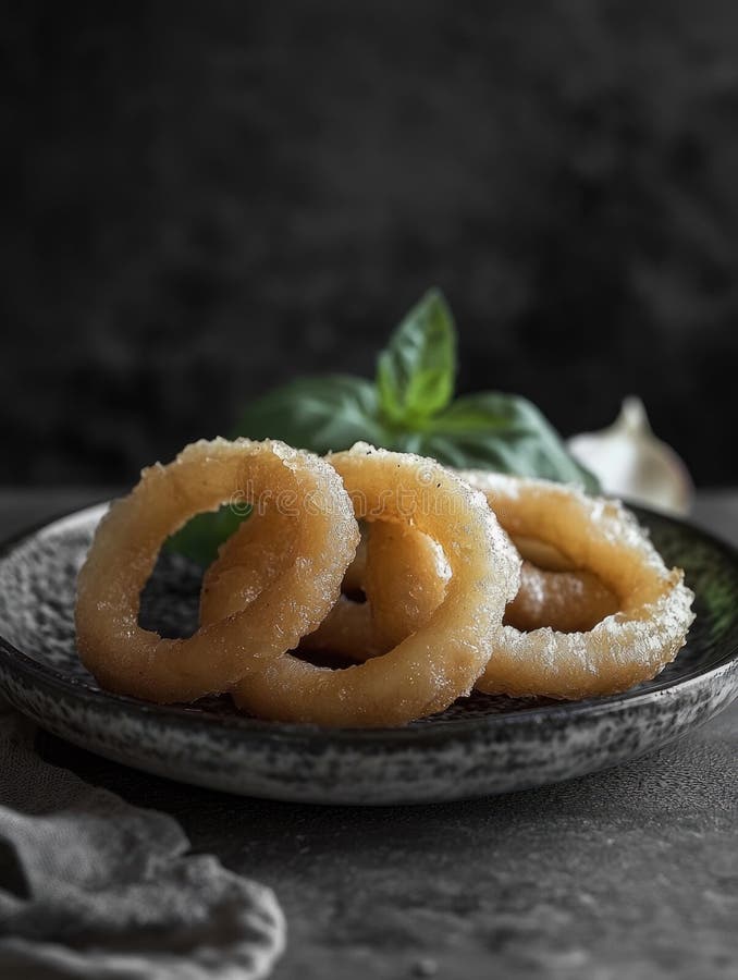 Onion Rings Plate stock image. Image of party, occasion - 375864479