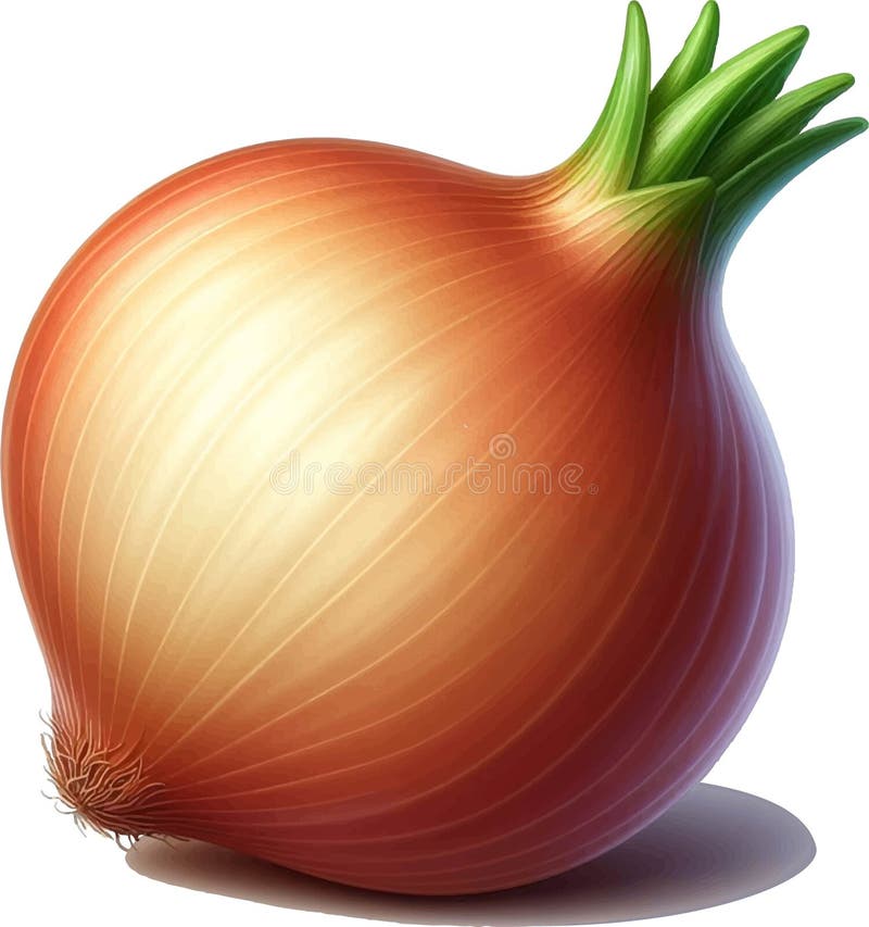 Onion Root Vector Illustration Stock Image - Illustration of white ...