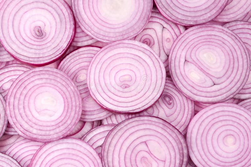 Onion Slices As a Background. Top View Stock Image - Image of cooking ...