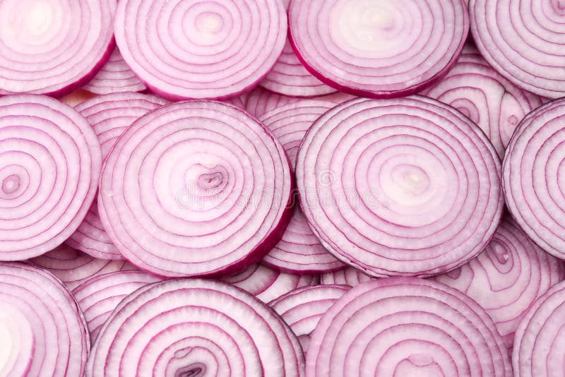 Onion Slices As a Background. Top View Stock Photo - Image of cooking ...