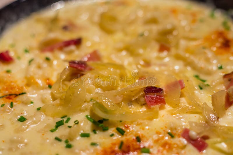 Onion and speck omelette stock photo. Image of italy - 172439816