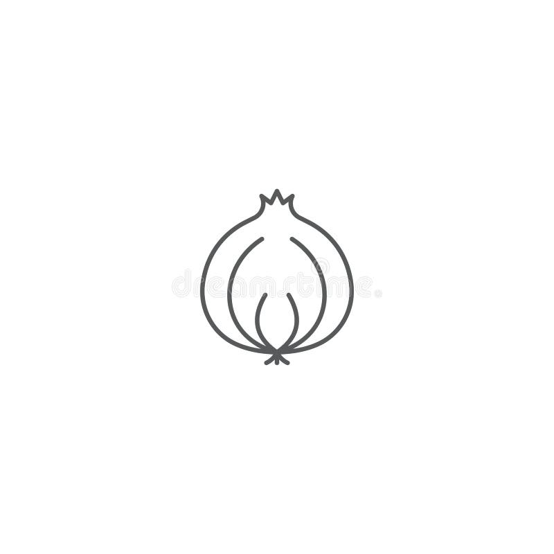 Onion Vector Icon Symbol Isolated on White Background Stock Vector ...