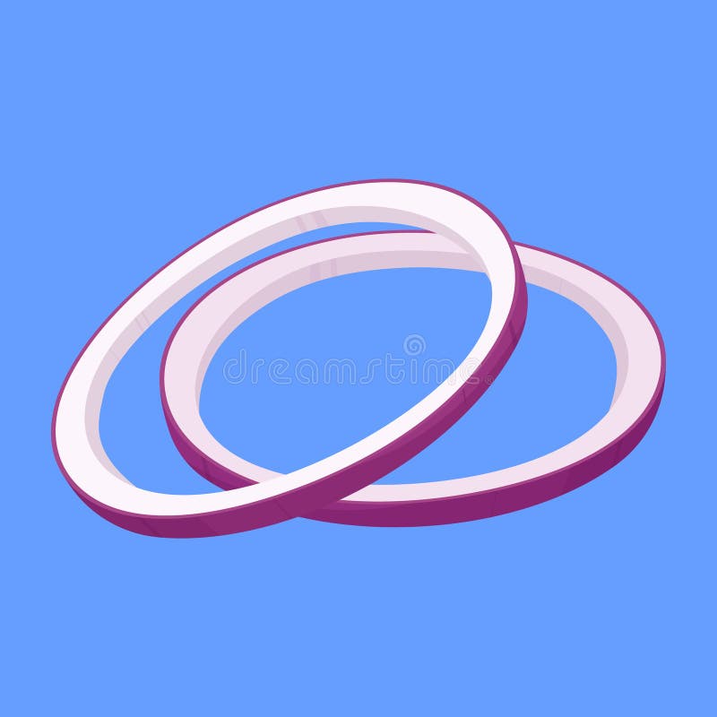 Onion Vegetable Rings Vector. Onion Rings Icon Stock Vector ...