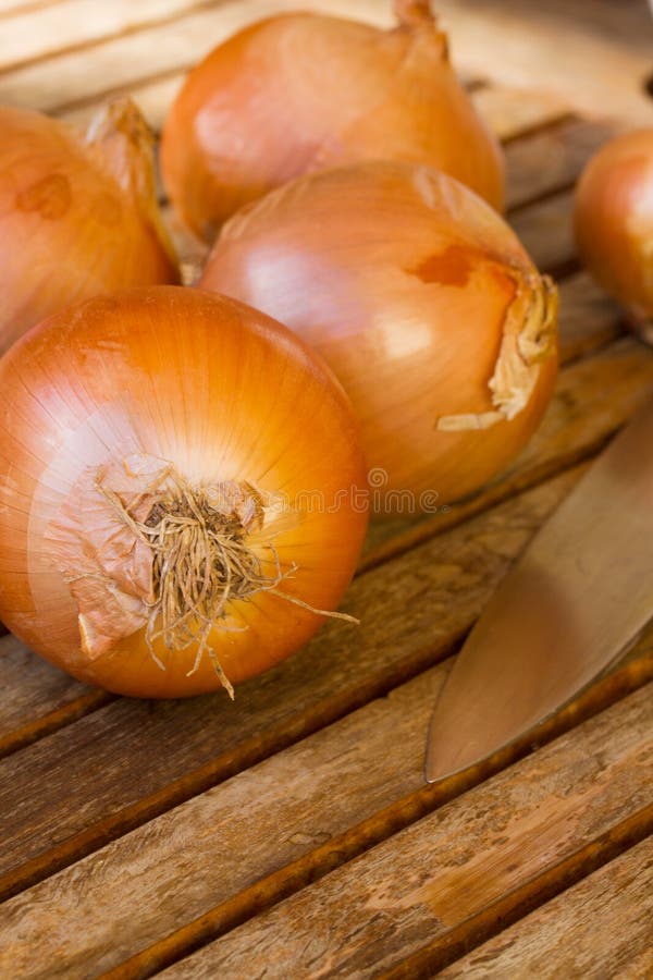 Onion on wooden table stock image. Image of group, onion - 29412749