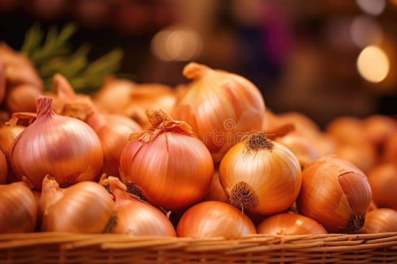 Onions in a Grocery Store in a Close-up Shot, Macro Shot - Made with ...