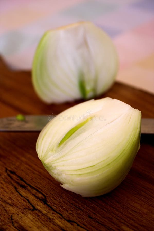 Onions on the Kitchen Table Stock Image - Image of chopping, dinner ...