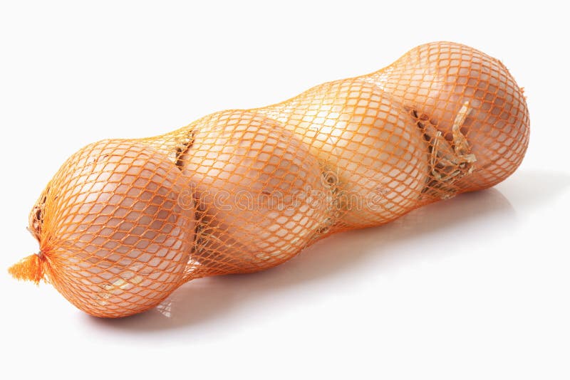 Onions in a Net, Elevated View Stock Image - Image of order, spice ...