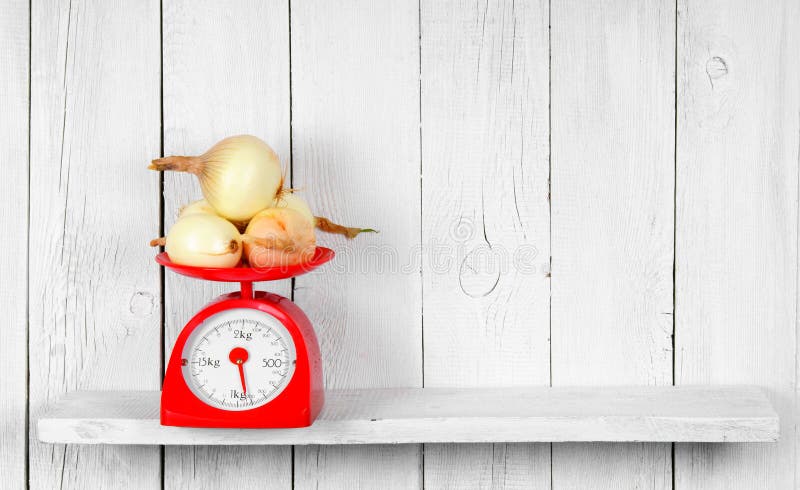 Onions on scales stock photo. Image of root, market, full - 44806470