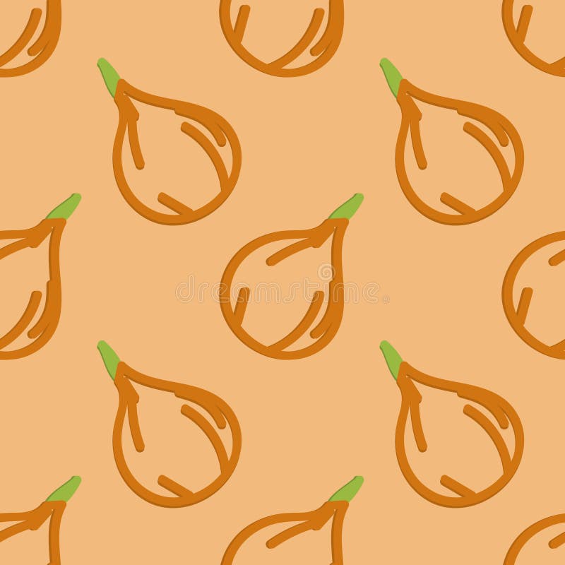 Onions Seamless Pattern Kid S Style Hand Drawn Stock Vector ...
