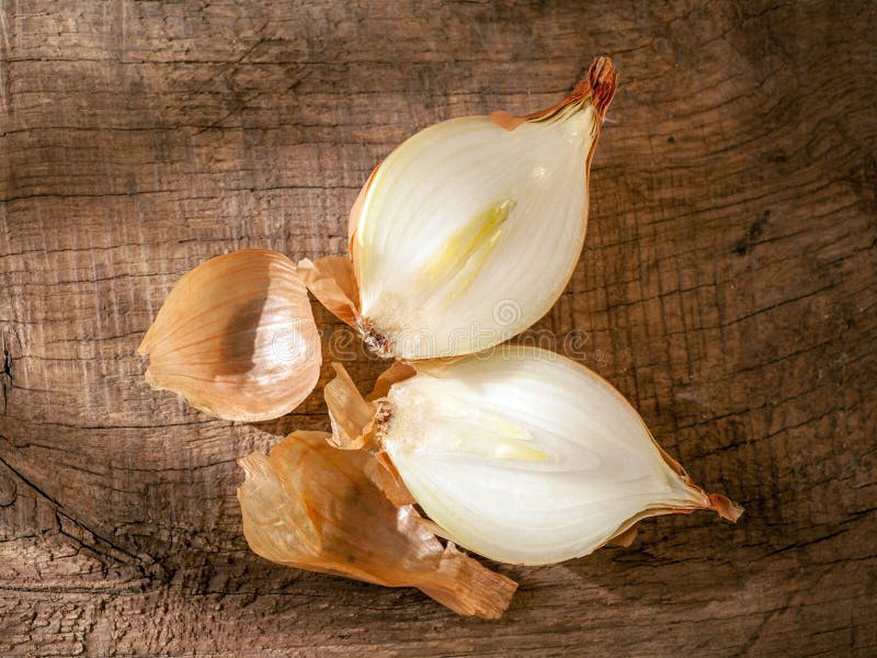 Onions on the table stock image. Image of harvestof ...