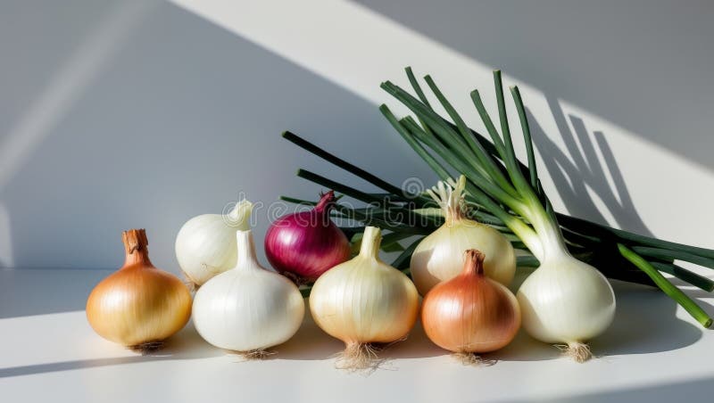 Onions Yellow White Red Varieties Spring Stock Photos - Free & Royalty ...
