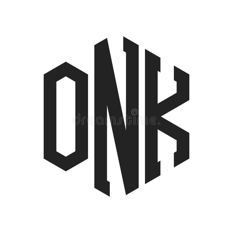 ONK Logo Design. Initial Letter ONK Monogram Logo Using Hexagon Shape ...