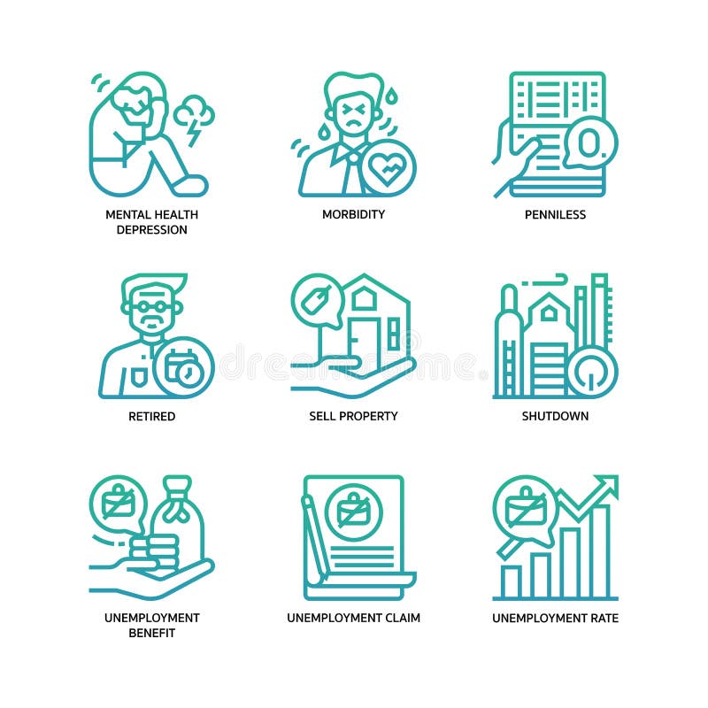 Online Activities Icons Set Stock Vector - Illustration of vector ...