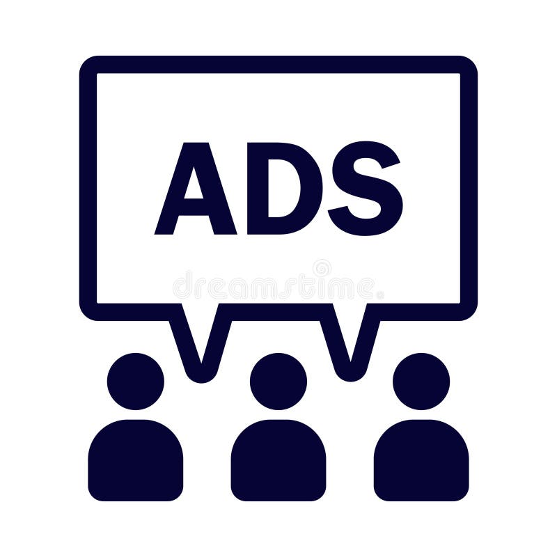 Online Ads, Display Ads, Monitor Ads, Online Display Ads Icon Stock ...