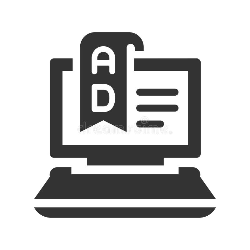 Online ads icon stock vector. Illustration of online - 272985313