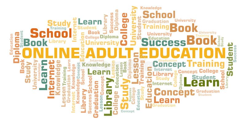 Adult Education Classroom Word Cloud. Stock Illustration - Illustration ...