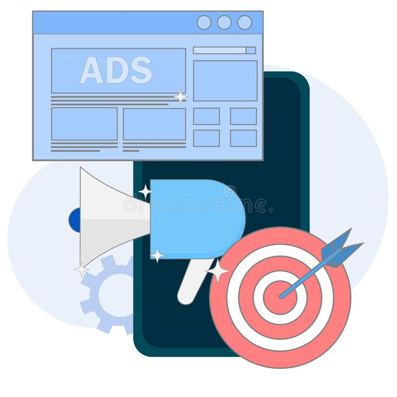 Advertising Color Icon. Advertising Illustration Reaching Targeted ...