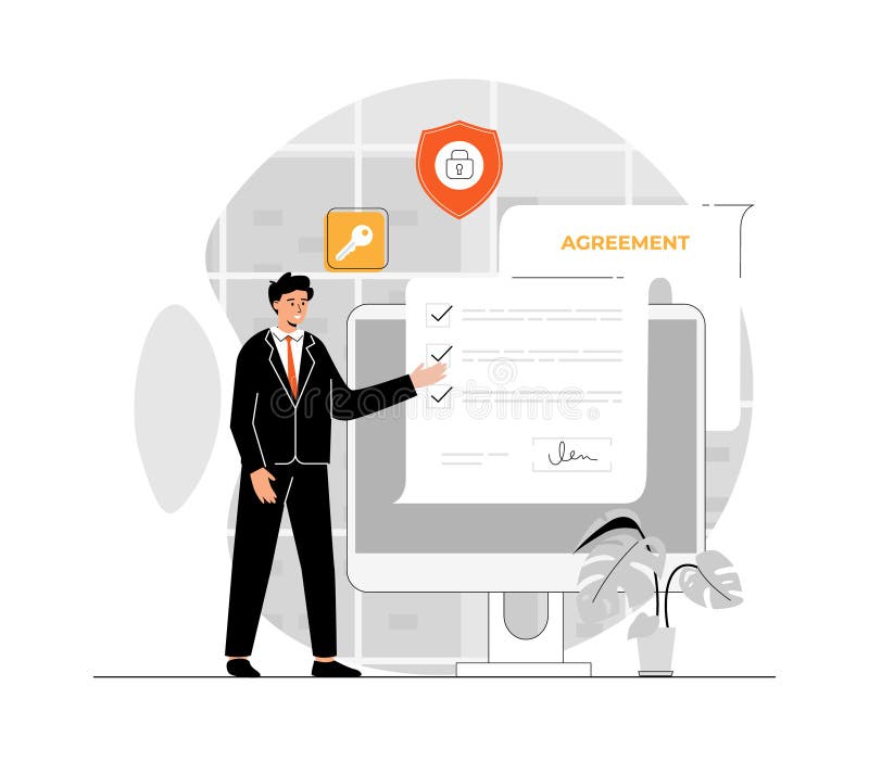 Smart Contract and Digital Signature Icon Stock Vector - Illustration ... Smart Contract and Digital Signature Icon Stock Vector - Illustration ...