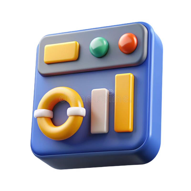 Online Analysis Chart 3D Icon Representing Business Data and Financial ...