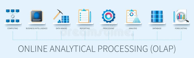 Online Analytical Processing Web Vector Infographics in 3d Style Stock ...