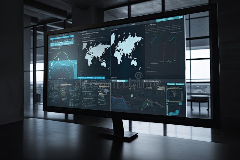 Big Datat Analysis. Infographic on the Screen. Generative AI Stock ...