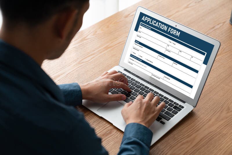 Online Application Form for Modish Registration Stock Image - Image of ...