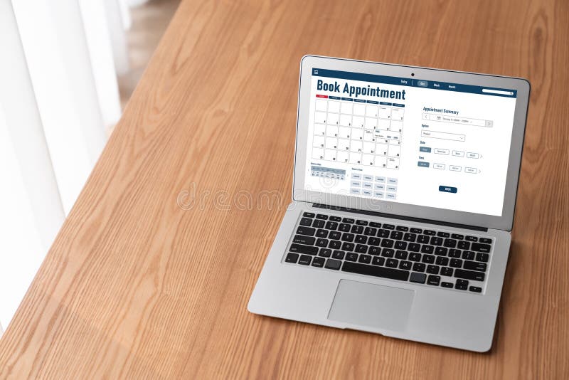 Online Applointment Booking Calendar for Modish Regristration Stock ...