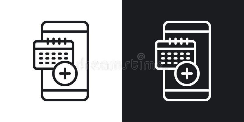 Online Appointment Icon Set. Calendar Booking Phone Computer System ...