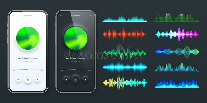 Online Audio Player User Interface, Smartphone App UI Design. Music ...