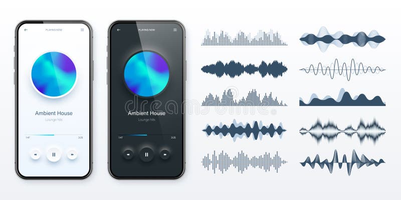Online Audio Player User Interface, Smartphone App UI Design. Music ...