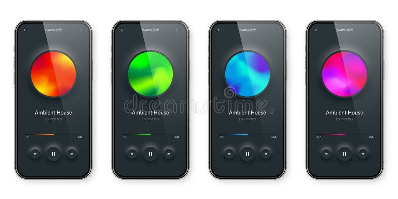 Online Audio Player User Interface, Smartphone App UI Design. Music ...