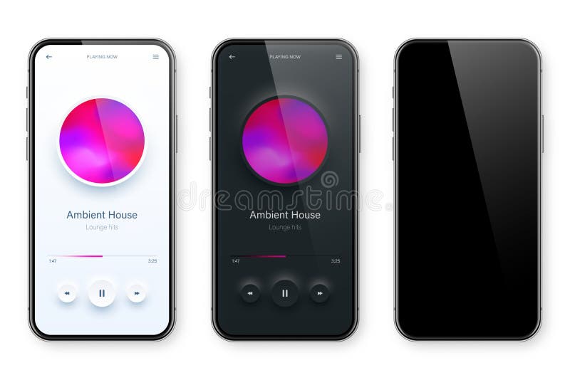 Online Audio Player User Interface, Smartphone App UI Design. Music ...