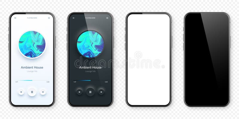 Online Audio Player User Interface, Smartphone App UI Design. Music ...